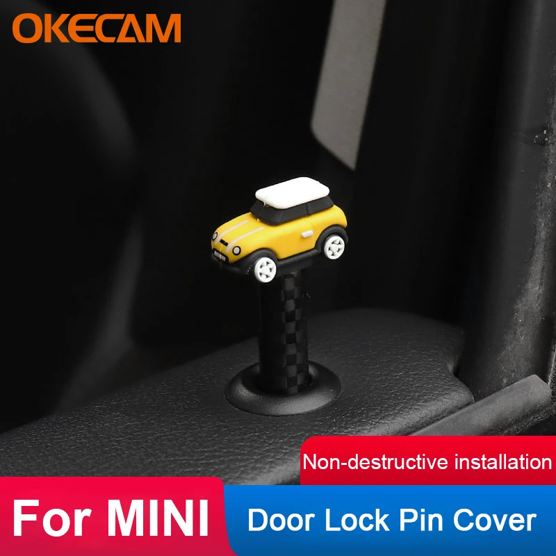 Car-Interior-Door-Lock-Pin-Cover-Sticker-For-Mini-Cooper-S-R56-R50-F56 ...