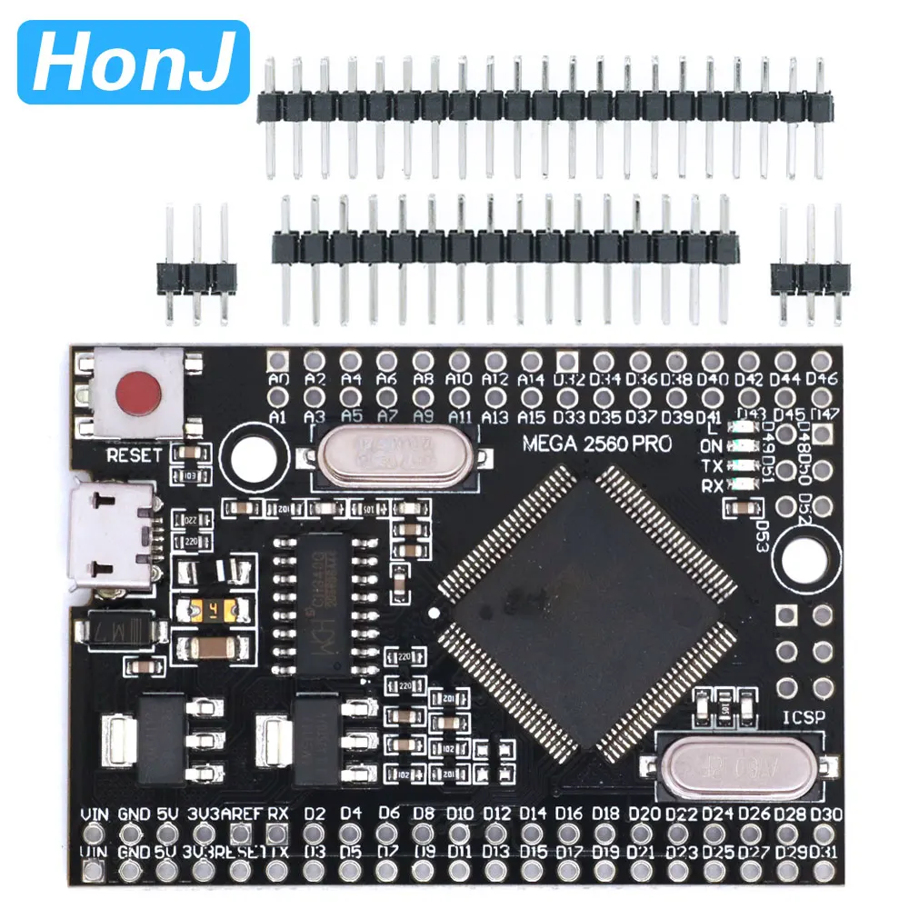 MEGA 2560 프로 임베디드 CH340G/ATMEGA2560 16AU 칩, 수 핀헤더 포함, 아두이노 Mega2560 과 ...