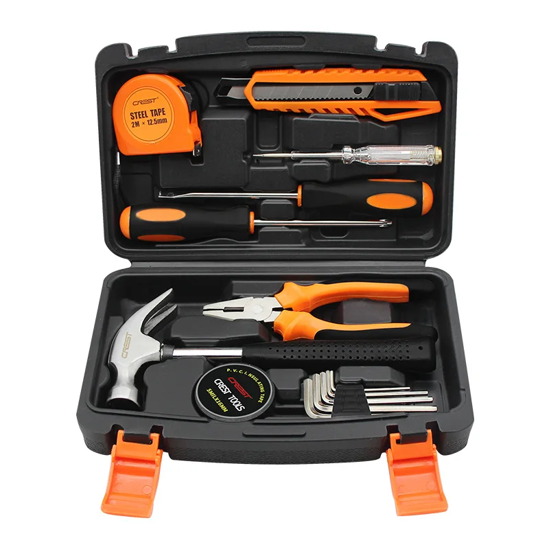 13-in-1-Home-Hardware-Tool-Box-Set-Screwdriver-Tape-Measure-Steel-Wire ...