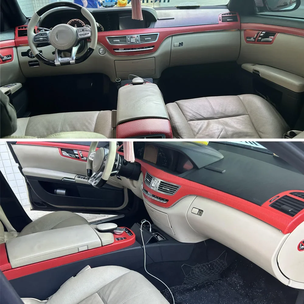 Upgrade Your Mercedes S-Class W221 Interior with Carbon Fiber Stickers ...