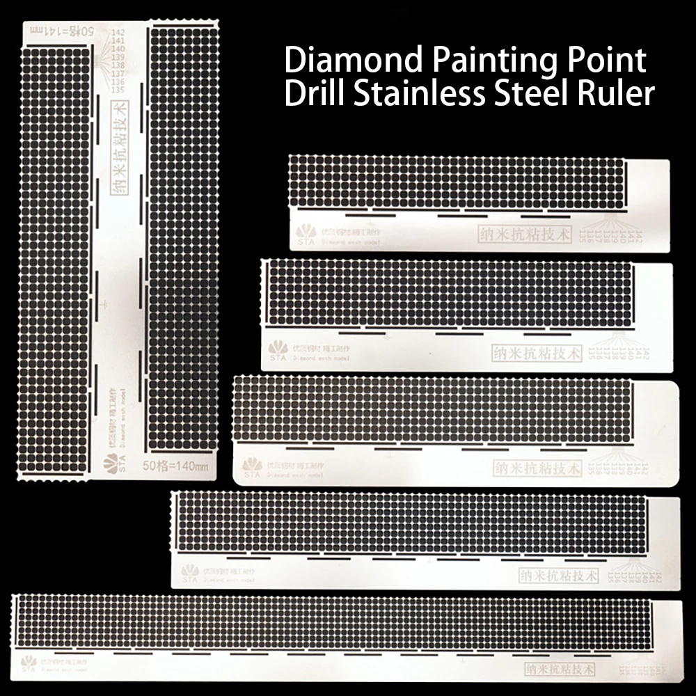 Diamond-Painting-Ruler-Stainless-Steel-Mesh-Ruler-5D-Diamond-Drawing ...