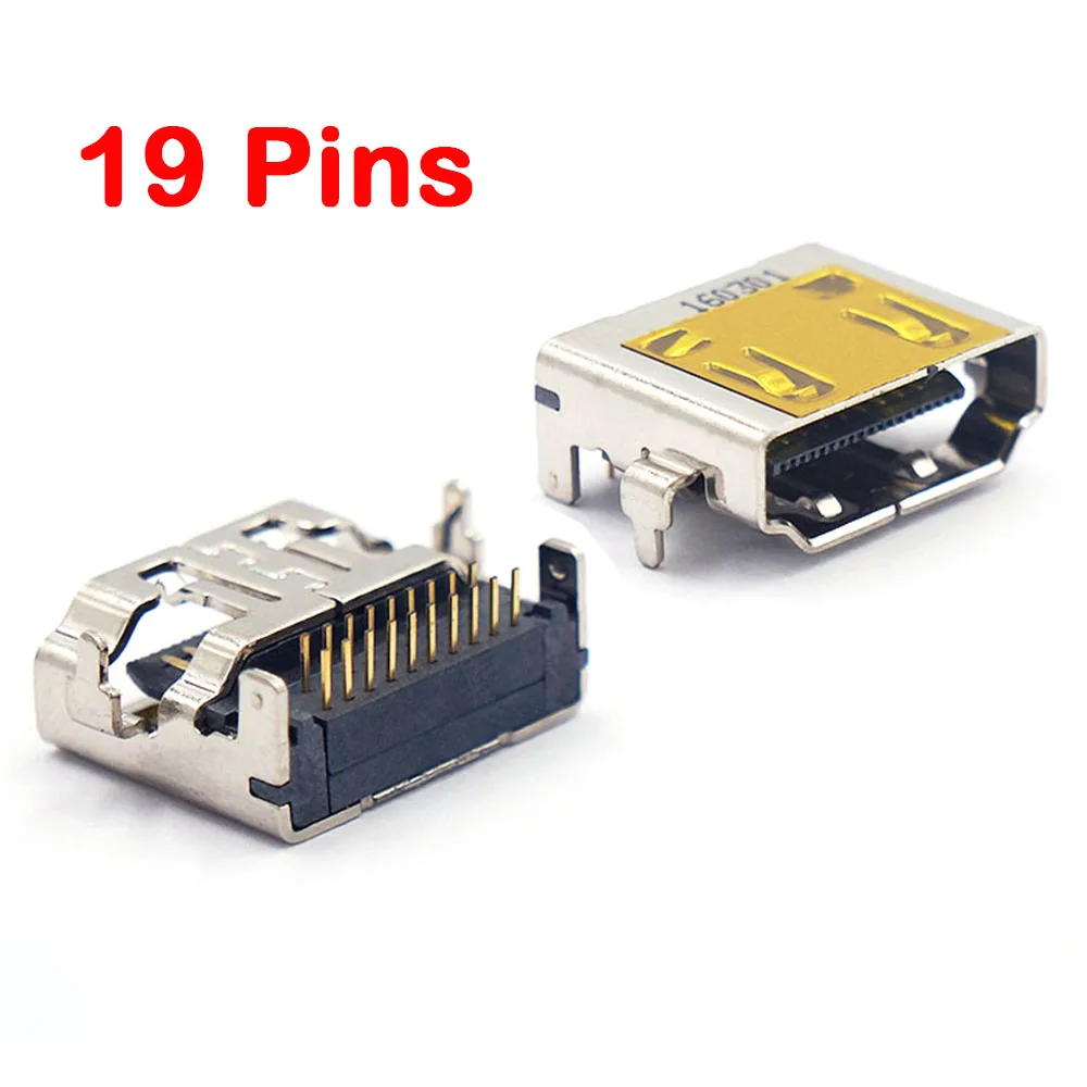 2-5PCS-HDMI-Compatible-Female-Jack-Socket-Connector-19PIN-19P-Right ...