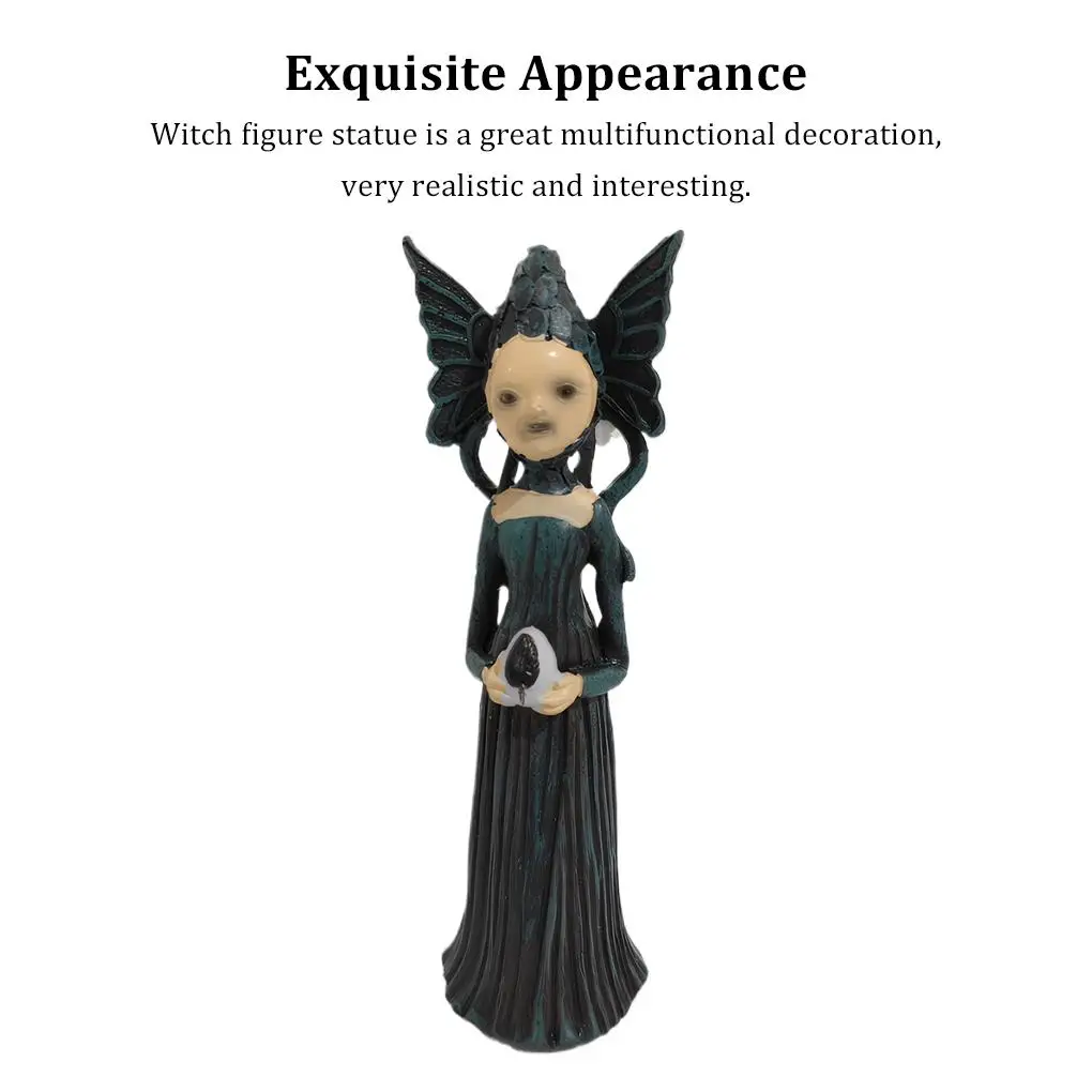 Resin Witch Figurine Doll Indoor Outdoor Holiday Sculpture Festival ...