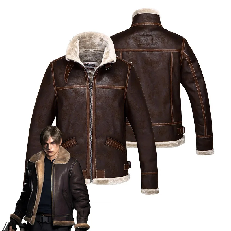Free-Return-Leon-Scott-Kennedy-Cosplay-Costume-Coat-Fashion-Jacket-Men ...