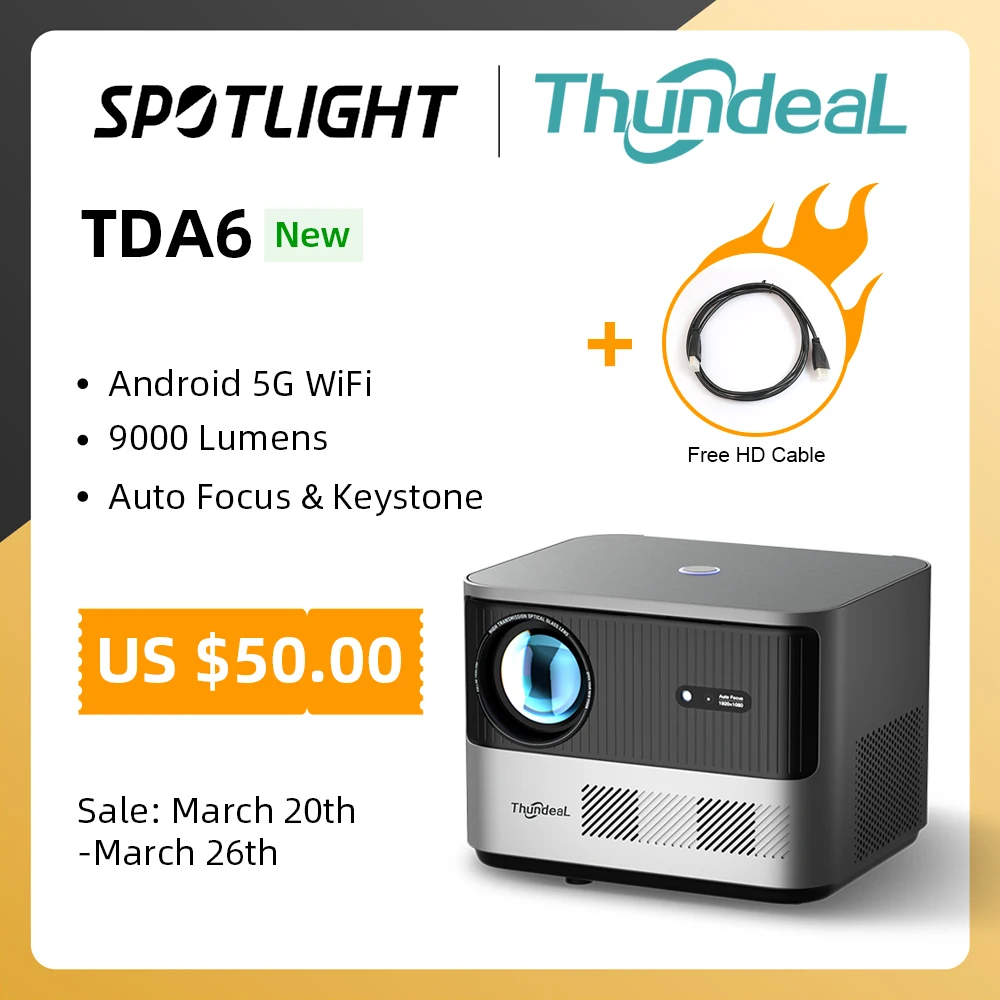 Thundeal Td95 Full Hd Projector 1080p 2k 4k Video Home Theater Auto ...