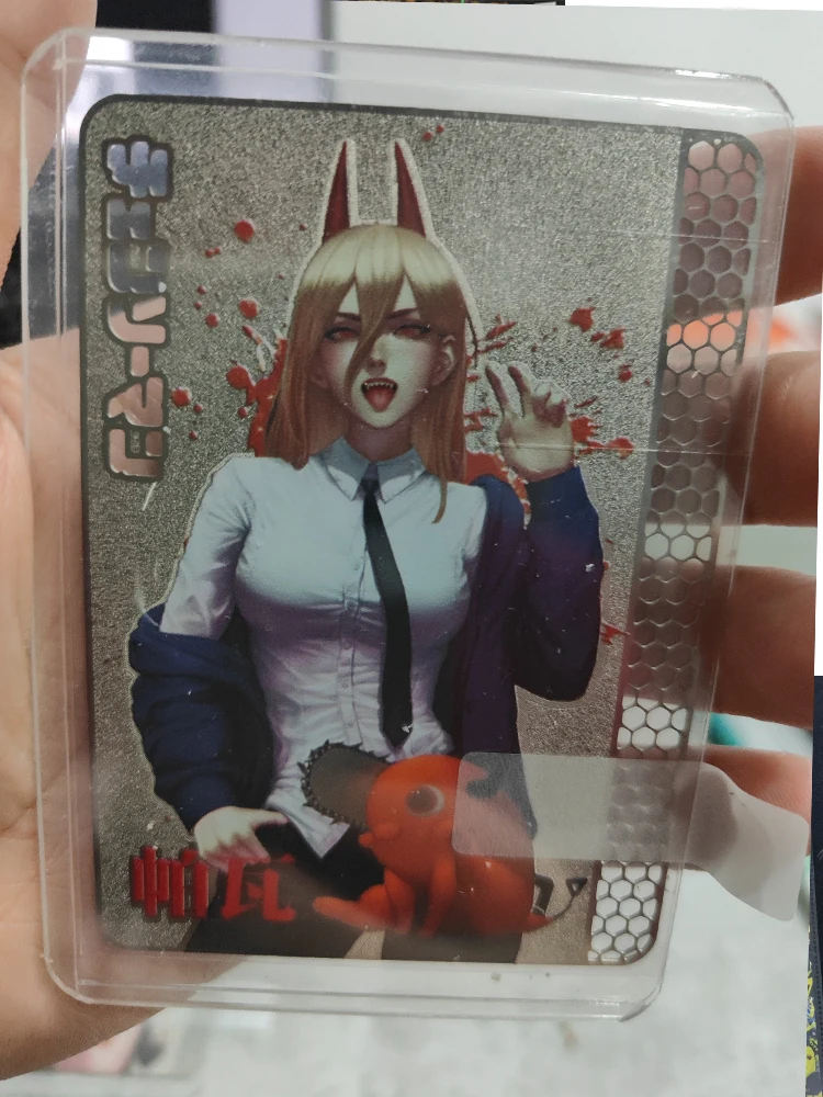 Chainsaw-Man-Anime-Collection-Toy-Game-Card-Metal-Card-Kids-Hobby ...