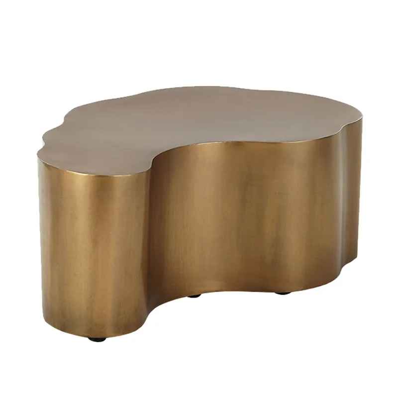 Postmodern Nordic Style Simple Stainless Steel Gold-plated Coffee Table ...