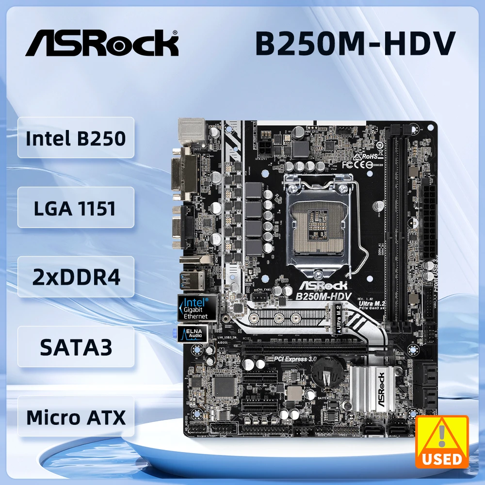 Asrock-placa-m-e-b250m-hdv-lga1151-intel-b250-i5-7600-i5-6500-i3-6300 ...