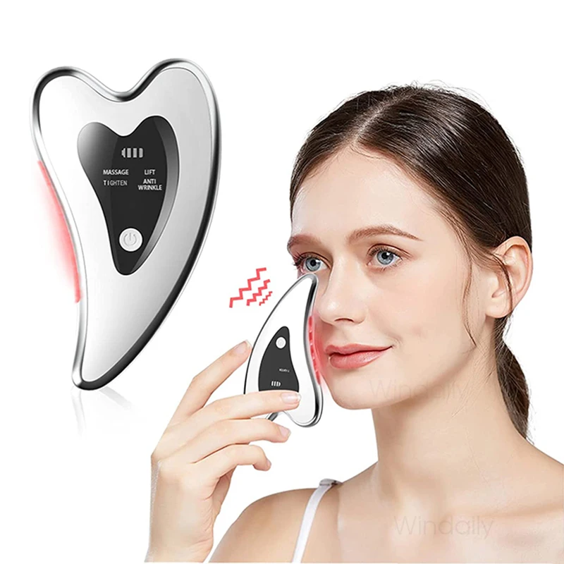 Ohio eur facial électrique Gua Sha 4 en 1, vibration métropolitaine ...