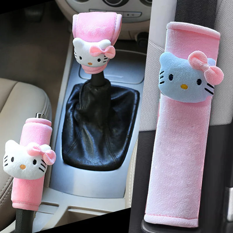 Cute-Cartoon-Cat-Car-Gear-Shift-Cover-Soft-Plush-Auto-Shifter-Estojo-de ...