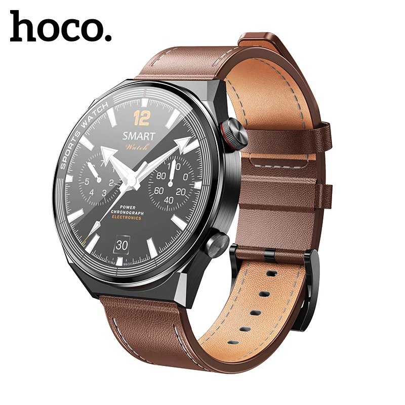 HOCO-Y11-1-5-inch-Smart-Watch-Bluetooth-5-0-Mens-Business-Style-Leather ...