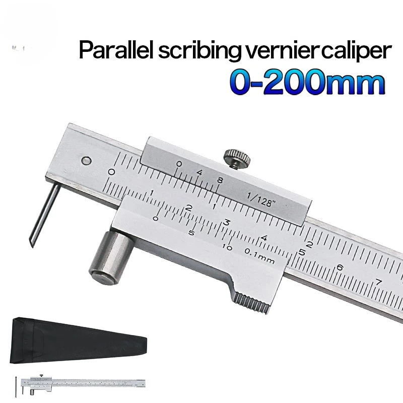 0-200mm Marking Vernier Caliper with Carbide Needle Scriber Parallel ...