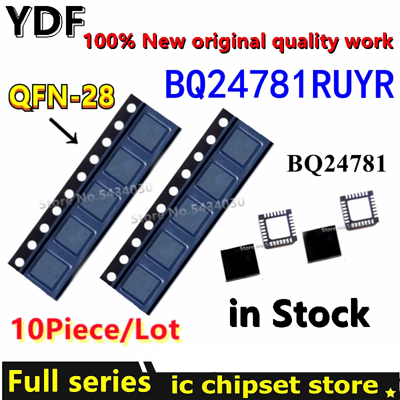 (10pcs) 100% New BQ24781RUYR BQ24781 BQ24781R BQ24781RUY QFN-28 Chipset ...