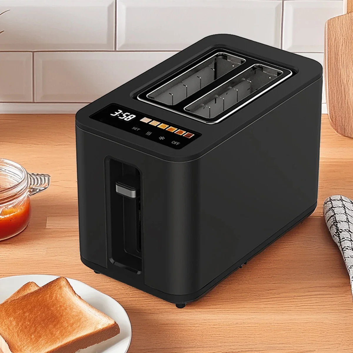 Commercial-Electric-2-Slice-Digit-Toaster-Machine-With-LED-Kitchen ...