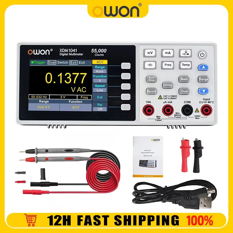 OWON XDM1041/XDM1241 Desktop Digital Multimeter 55000 Counts USB ...