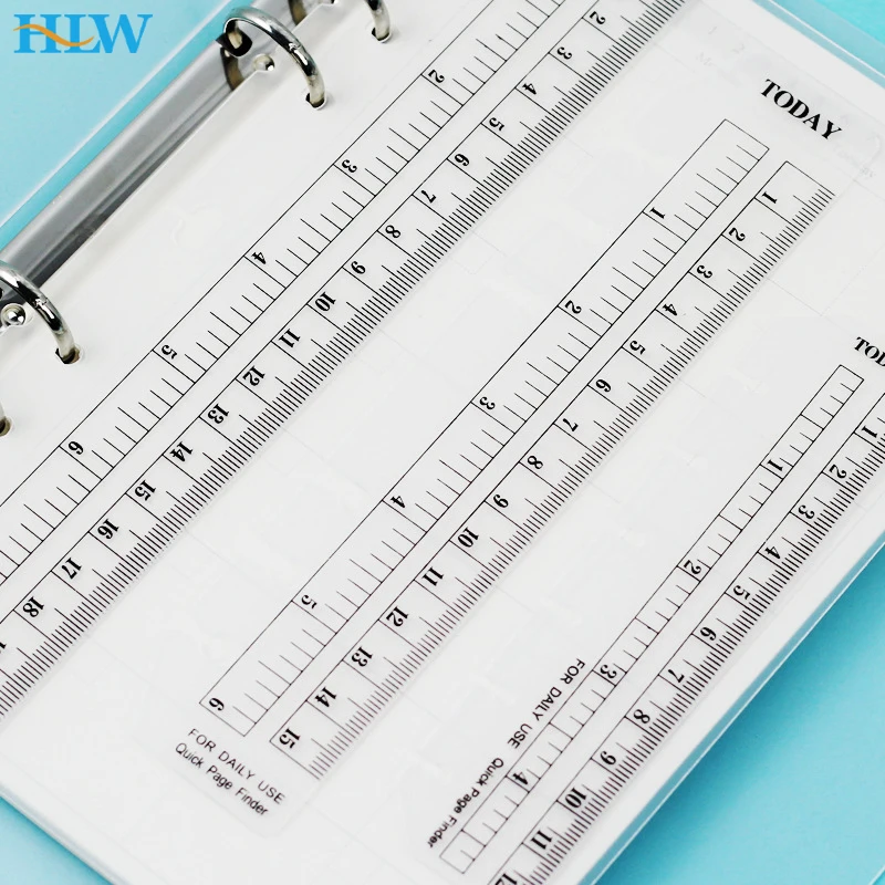 2pcs-6-Holes-Ruler-For-Binder-Planner-Notebooks-Office-School-Index ...