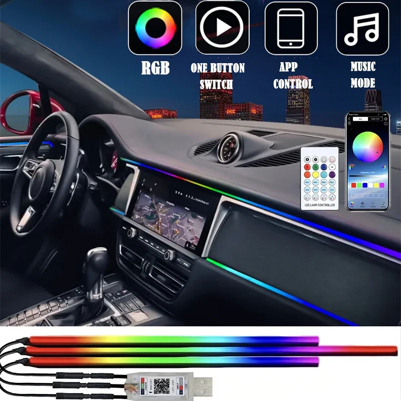 Symphony-LED-Car-Ambient-Lights-Full-Color-Streamer-Universal-LED ...
