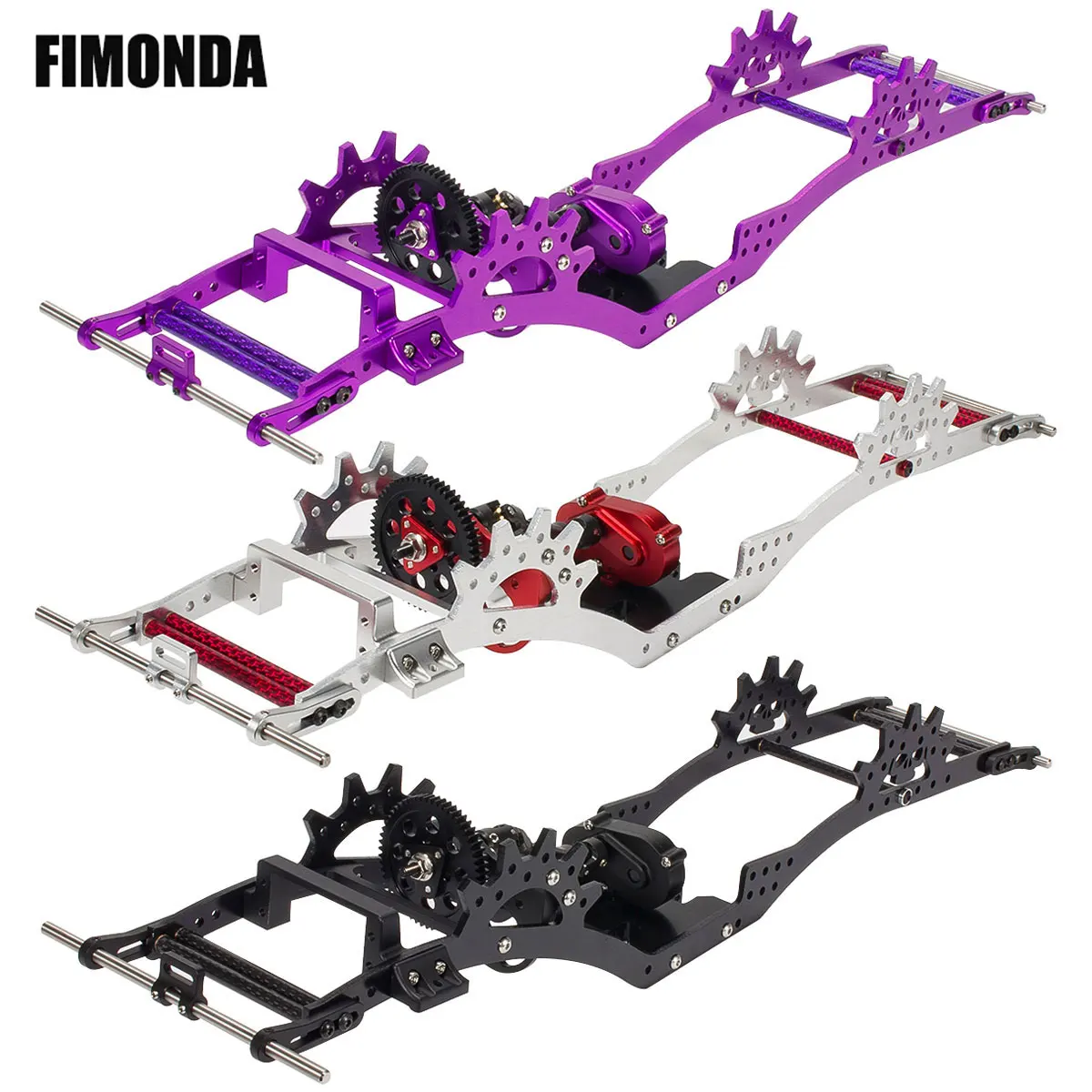 Aluminum-Alloy-LCG-Chassis-Kit-Frame-Rails-CMS-Servo-Panhard-Mount-for ...