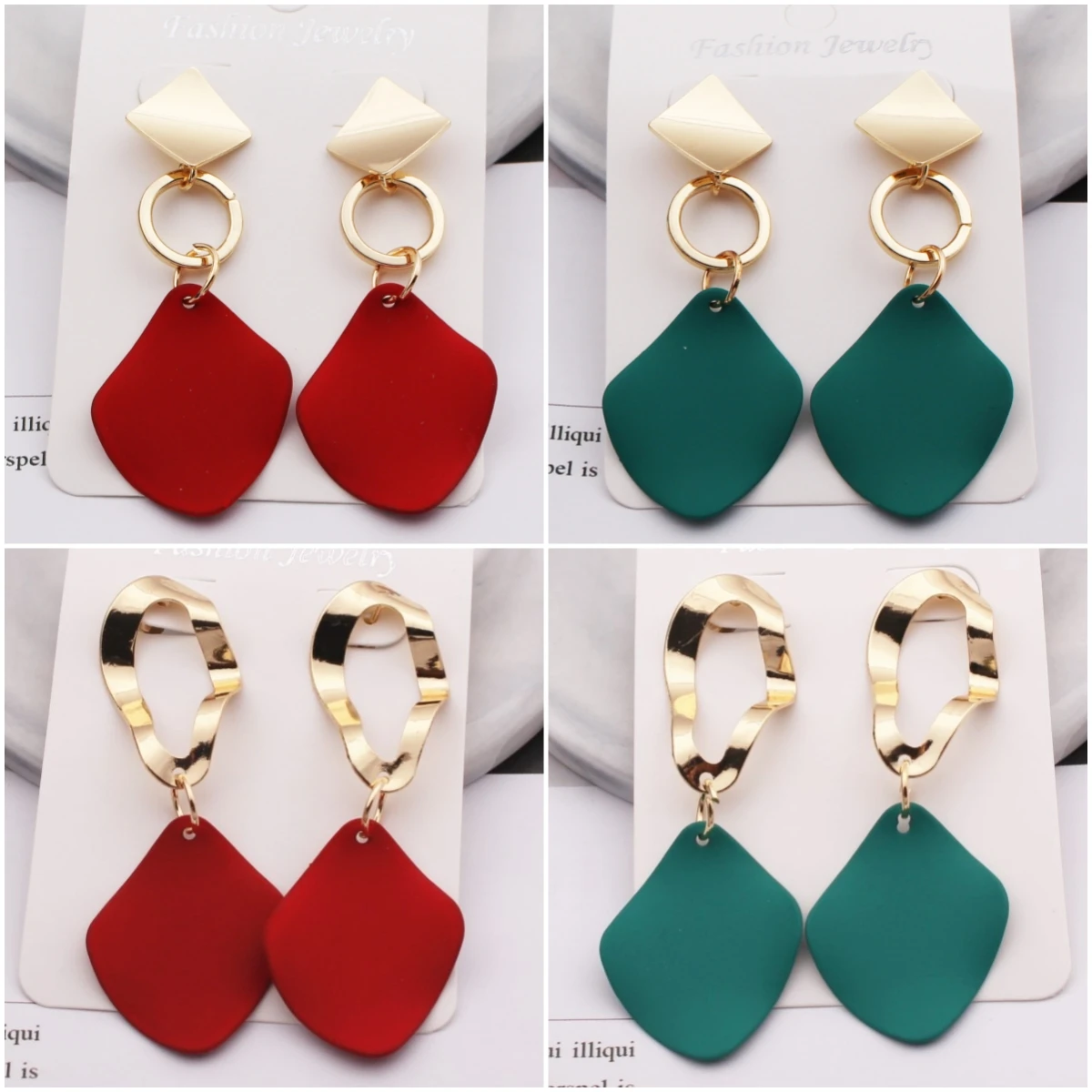 European-Retro-Statement-Long-Earrings-for-Women-Irregular-Geometry-Rhombus-Round-Drop-Earrings ...