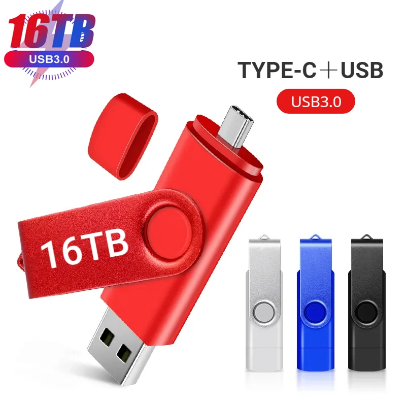 Mini USB Flash Drive 2TB High Speed Pen Drive 4TB OTG Type-C Memory ...