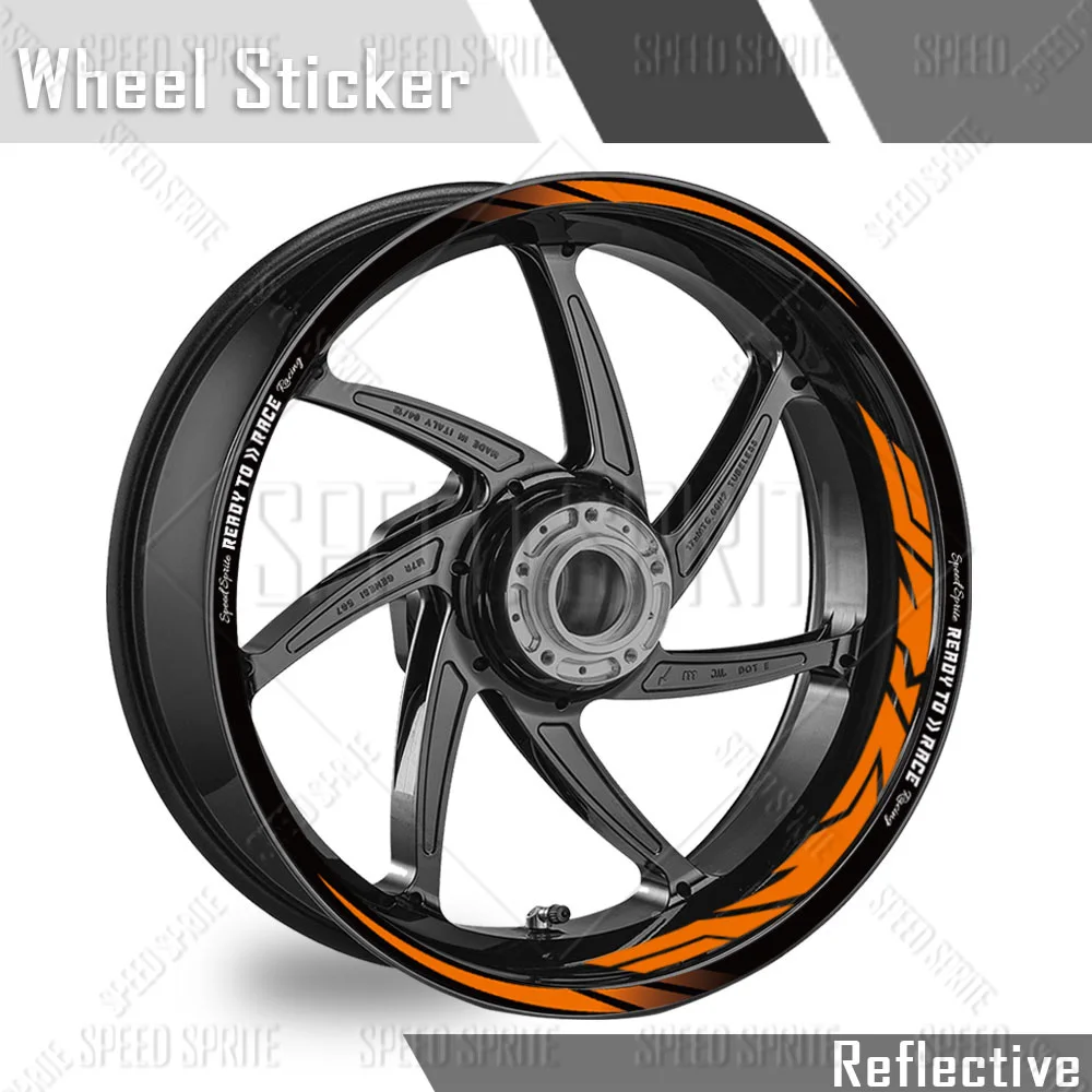 Reflective Wheel Sticker Hub Decal 17 Inch Rim Stripe Tape Waterproof ...