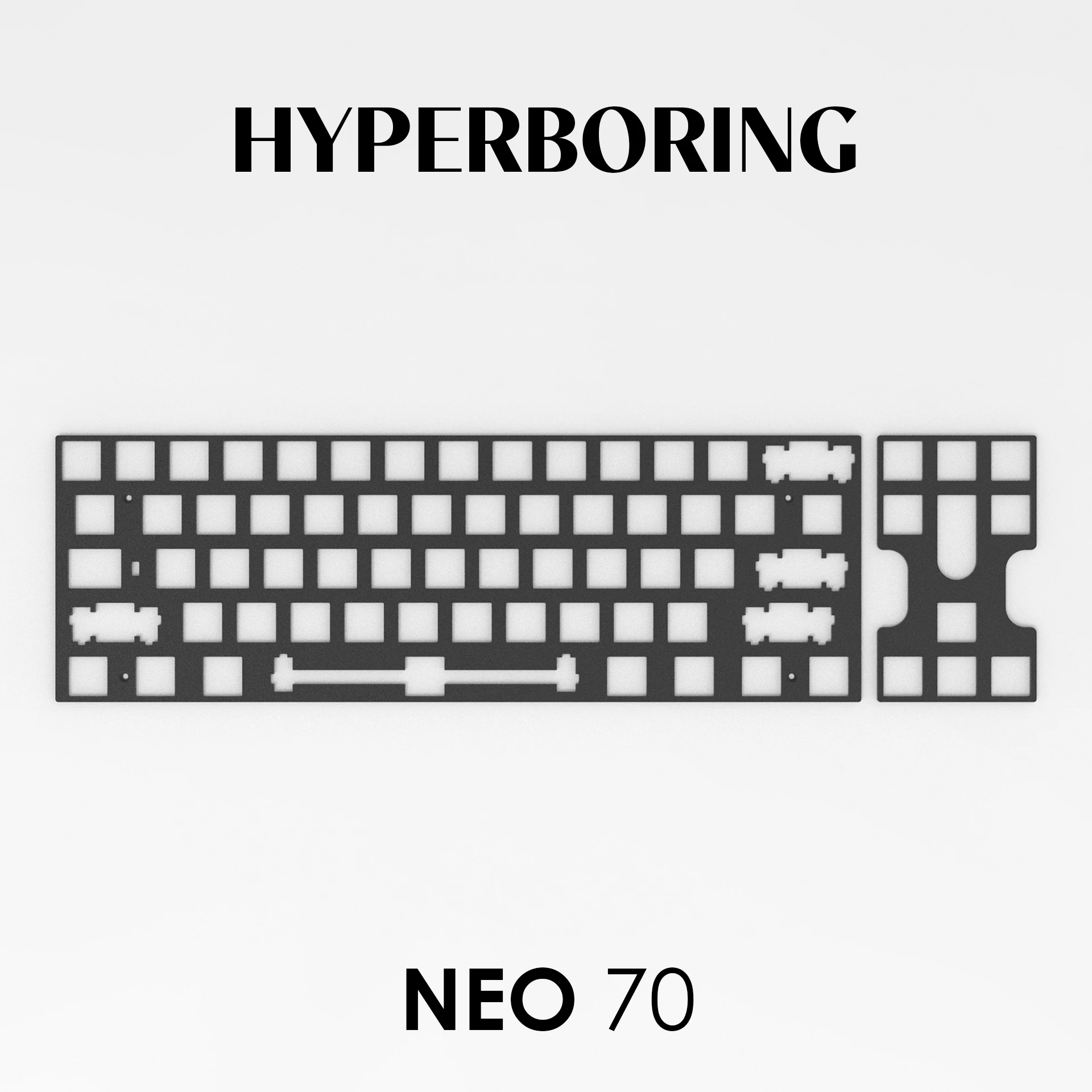 Neo70 Keyboard Plate 6.25u and 7u spacebar Aluminum POM PP ( for plate ...