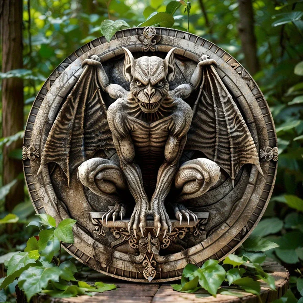 Timeless-Gothic-Gargoyle-Aluminum-Sign-Rustic-Vintage-Wall-Decor-Metal ...