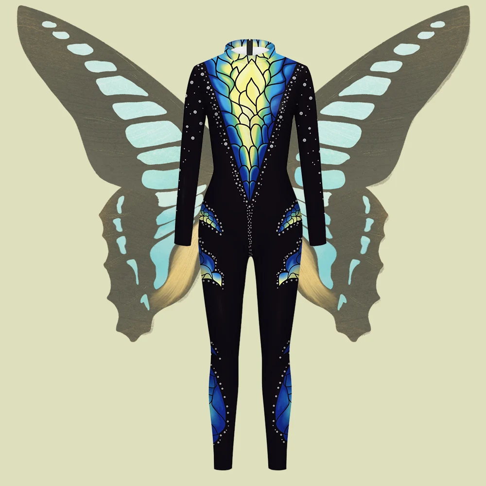 Butterfly Cosplay Costume Woman Sexy Zentai Insect Bodysuits Carnival ...