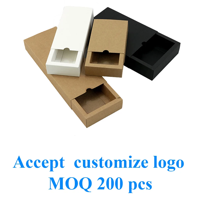 20-pcs-Luxury-black-kraft-paper-sliding-box-cardboard-drawer-box-CD ...