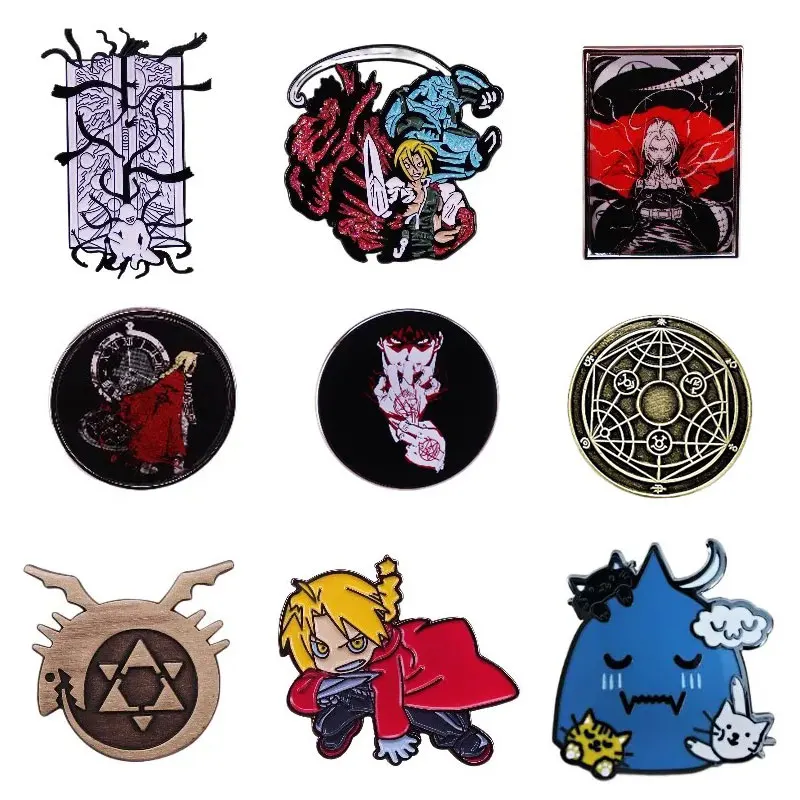 Alfiler-de-solapa-de-Alchemy-de-acero-de-Anime-insignia-de-Metal ...