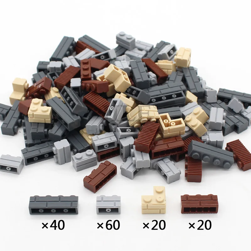 MOC Bricks 1x4 1x3 1x2 Wall Cube 15533 98283 2357 Houses Building ...