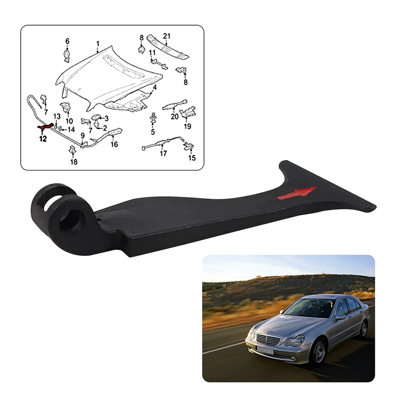 Front-Grille-Hood-Release-Handle-Pull-Strap-2038870427-For-Mercedes ...