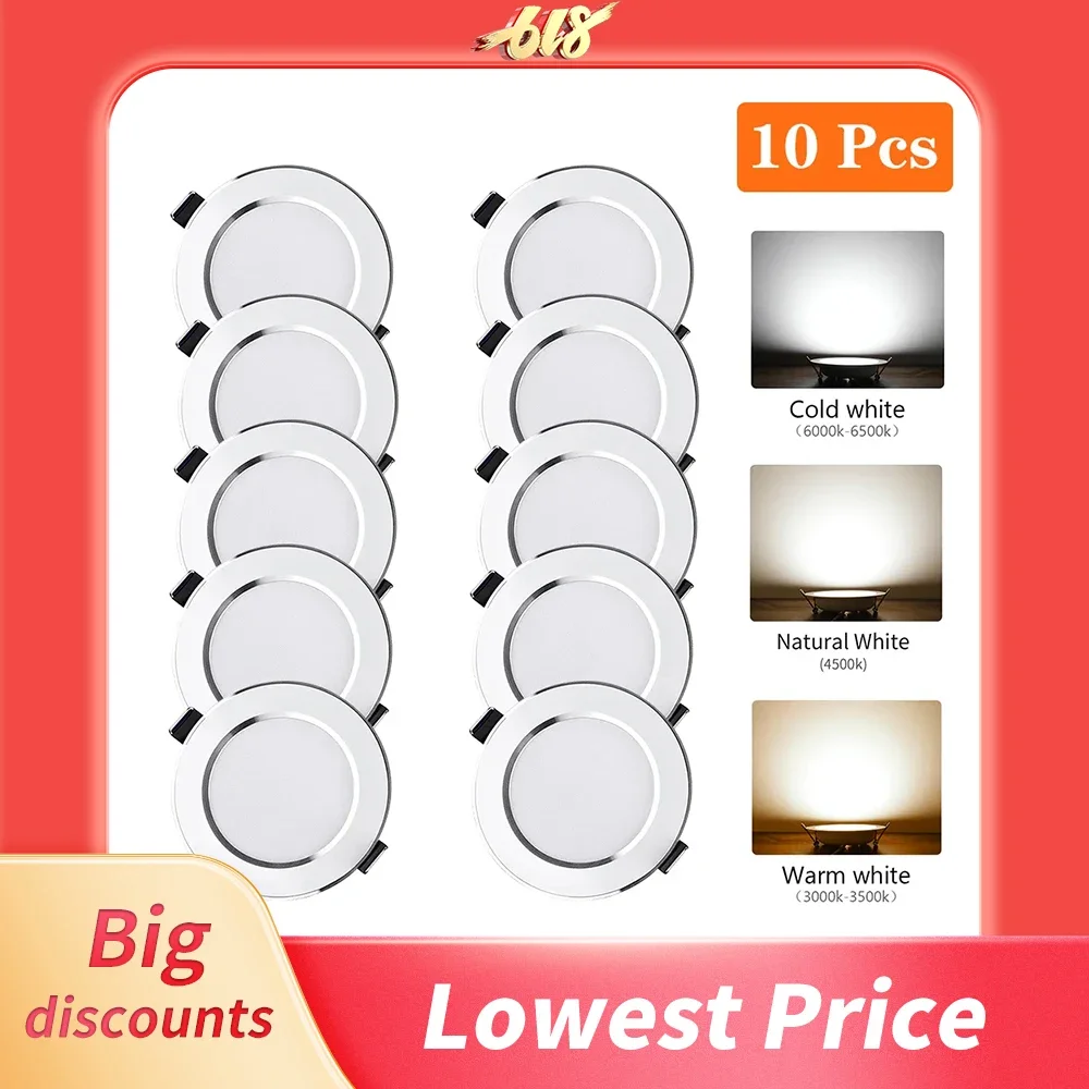 10pcs-Lot-LED-Downlight-5W-9W-12W-15W-Recessed-Ceiling-Lamp-Round-LED ...