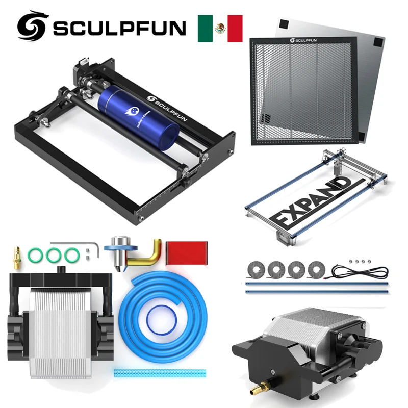 Laser-Accessories-SCULPFUN-S9-S10-S30-Expansion-Kit-Honeycomb-Working-Table-Laser-Rotary-Roller ...