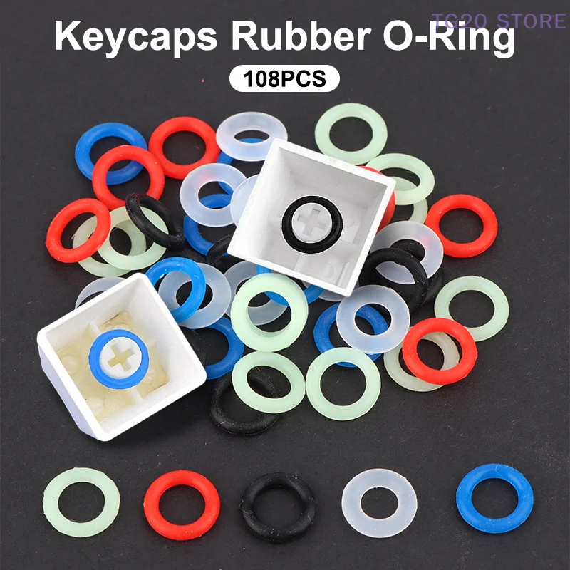 108Pcs Rubber O Ring Switch Dampeners Keycaps Damper Shock-Absorbing ...