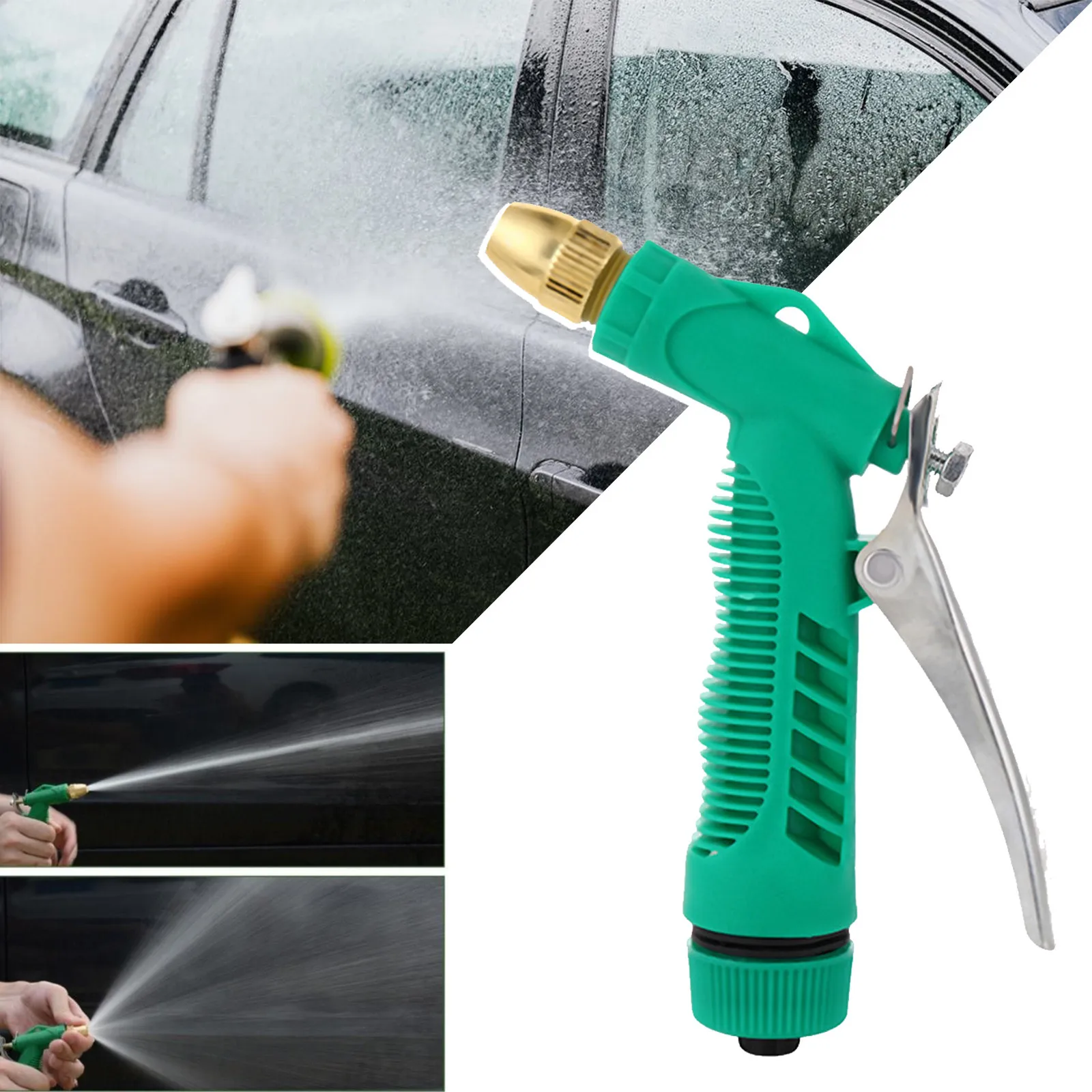 New-Garden-Water-Spray-Garden-Hose-Nozzle-Adjustable-Patterns-High ...