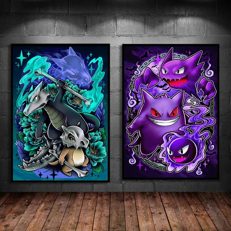 Pokemon Canvas Prints Wall Art Home Classic Children's Bedroom Decor ...