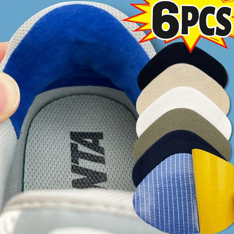 6pcs Sports Shoes Repair Stickers Suede Heel Protector Anti-Wear Repair ...