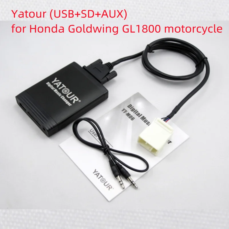 Yatour Car Audio MP3 Player for Honda Goldwing GL1800 Motorcycle USB SD AUX Digital Music ...