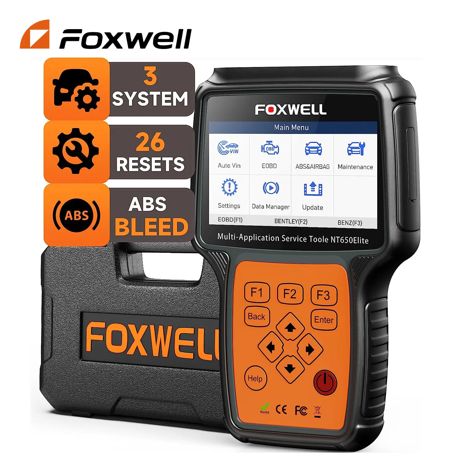 Foxwell NT650 Elite OBD2 Automotive Diagnostic Scanner, 52% OFF
