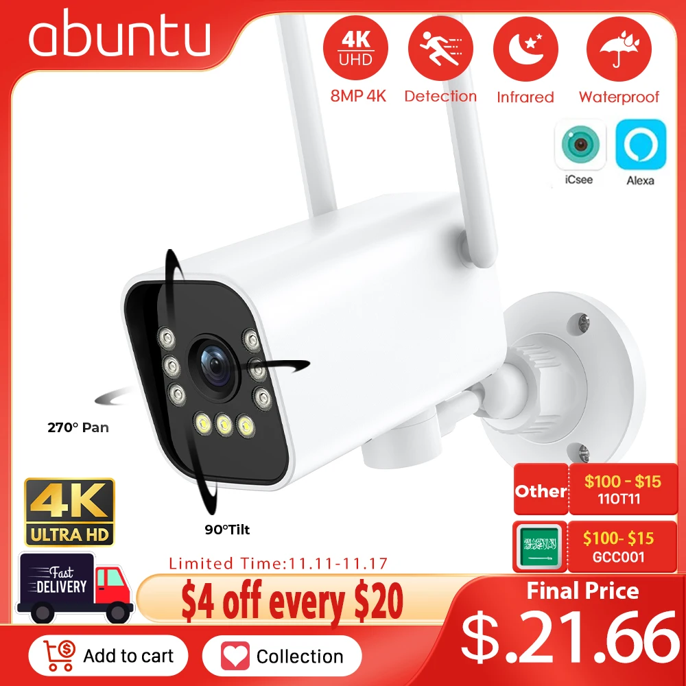 8MP-4K-PTZ-Wifi-Camera-ONVIF-Bullet-Wireless-IP-Camera-H-265-Waterproof ...