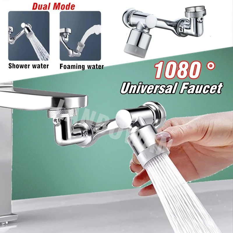 Universal 1080° Rotation Extender Faucet Aerator Plastic Tap Splash ...