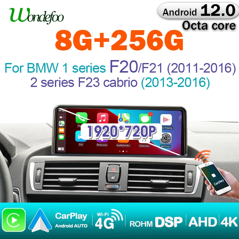 Autoradio Android 12 8G 258G Voor Bmw 1 Serie F20 F21/3 Serie F30 F31 ...