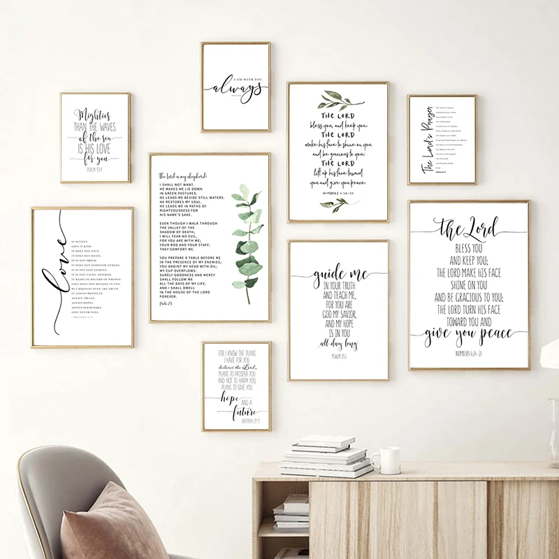 Bible Verse Quote Poster Prints The Lord Bless You and Keep You ...