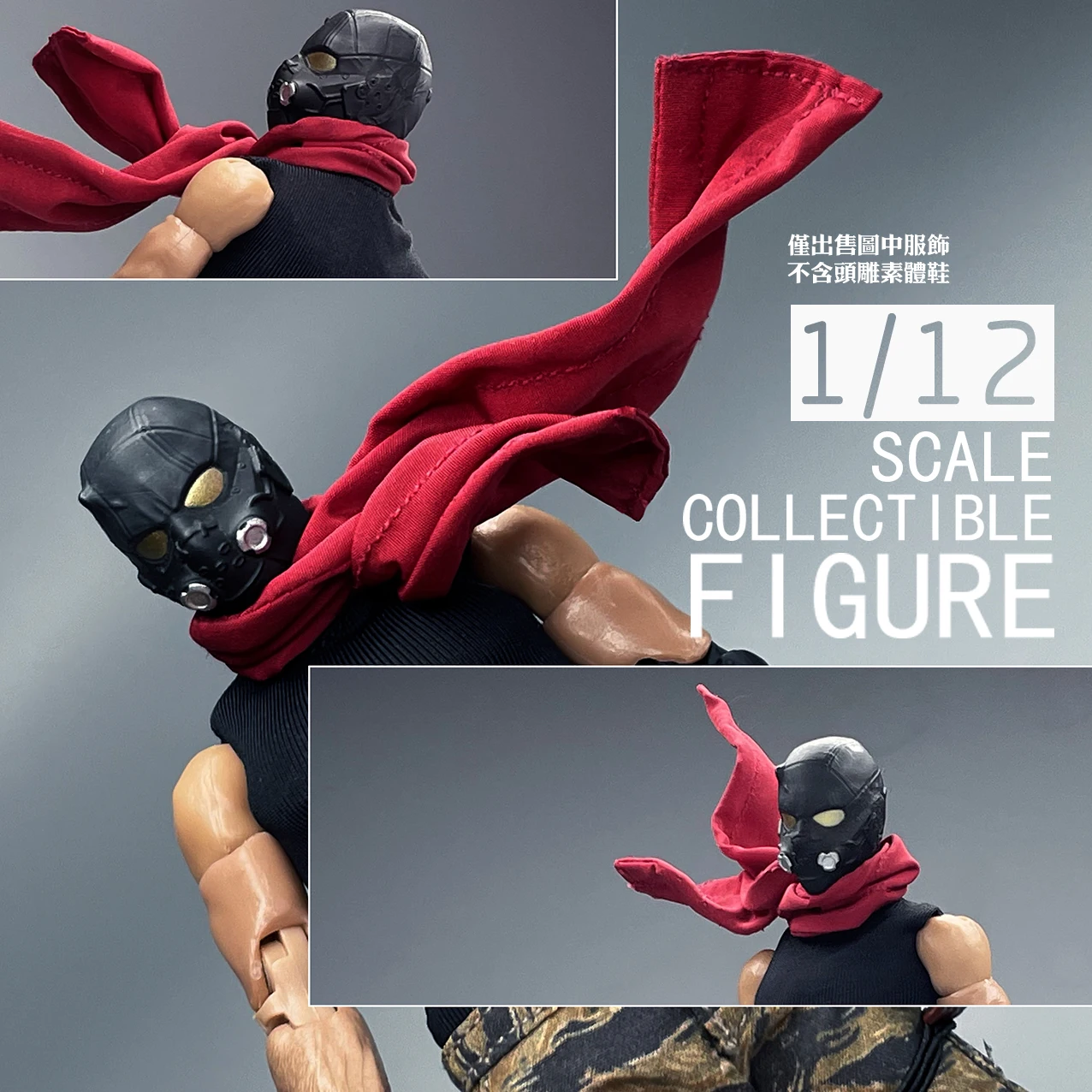 1/12 Scale male dolls clothes accessories fashion scarf fit 6'' action ...