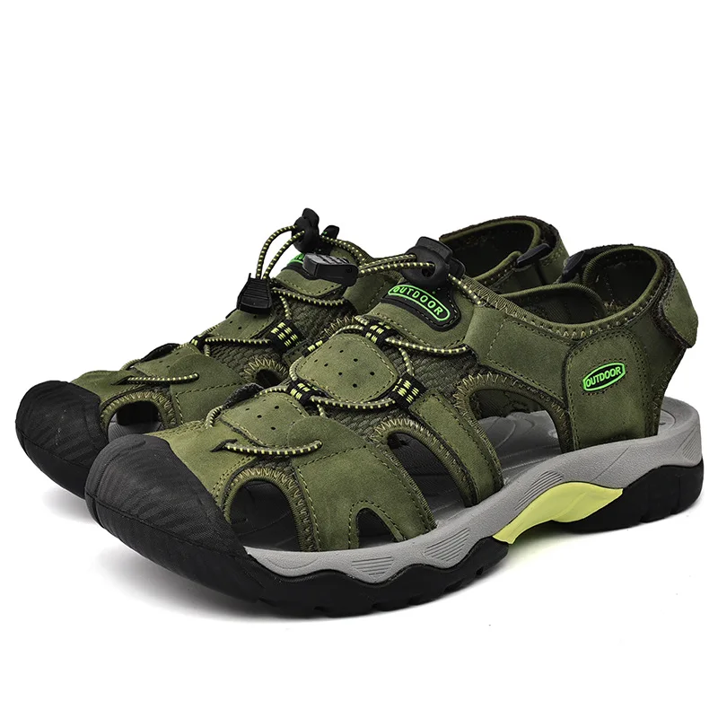 Men's Outdoor Beach Sandals Breathable Slip-On Hollow out Large Size ...
