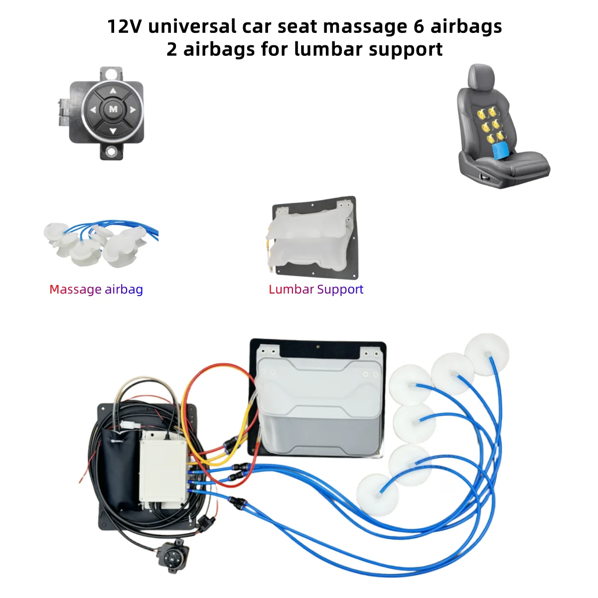 car-air-pneumatic-seat-lumbar-with-Four-ways-pneumatic-massage-4-air ...