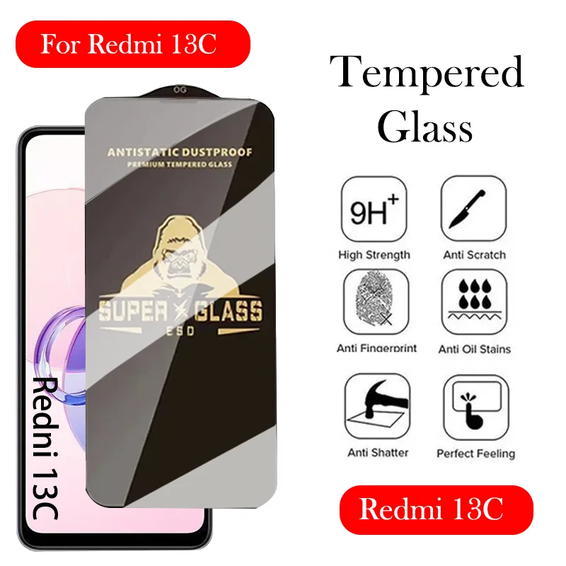 Gorilla Tempered Glass For Redmi 13C 12C 10C 9C 13 12 10 Screen ...