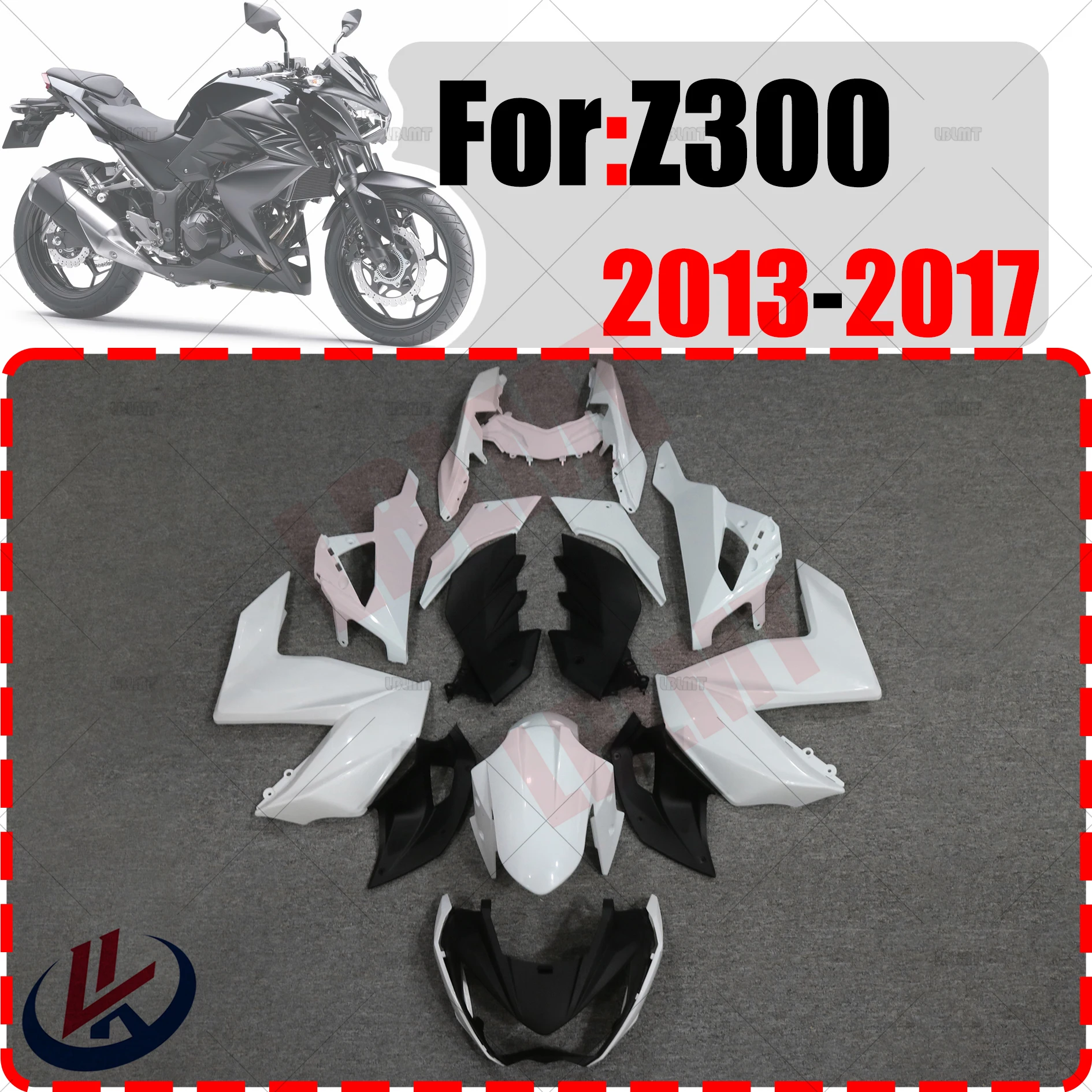 Motorcycle-Fairing-Set-Body-Kit-Plastic-For-KAWASAKI-Z250-Z300-2013 ...
