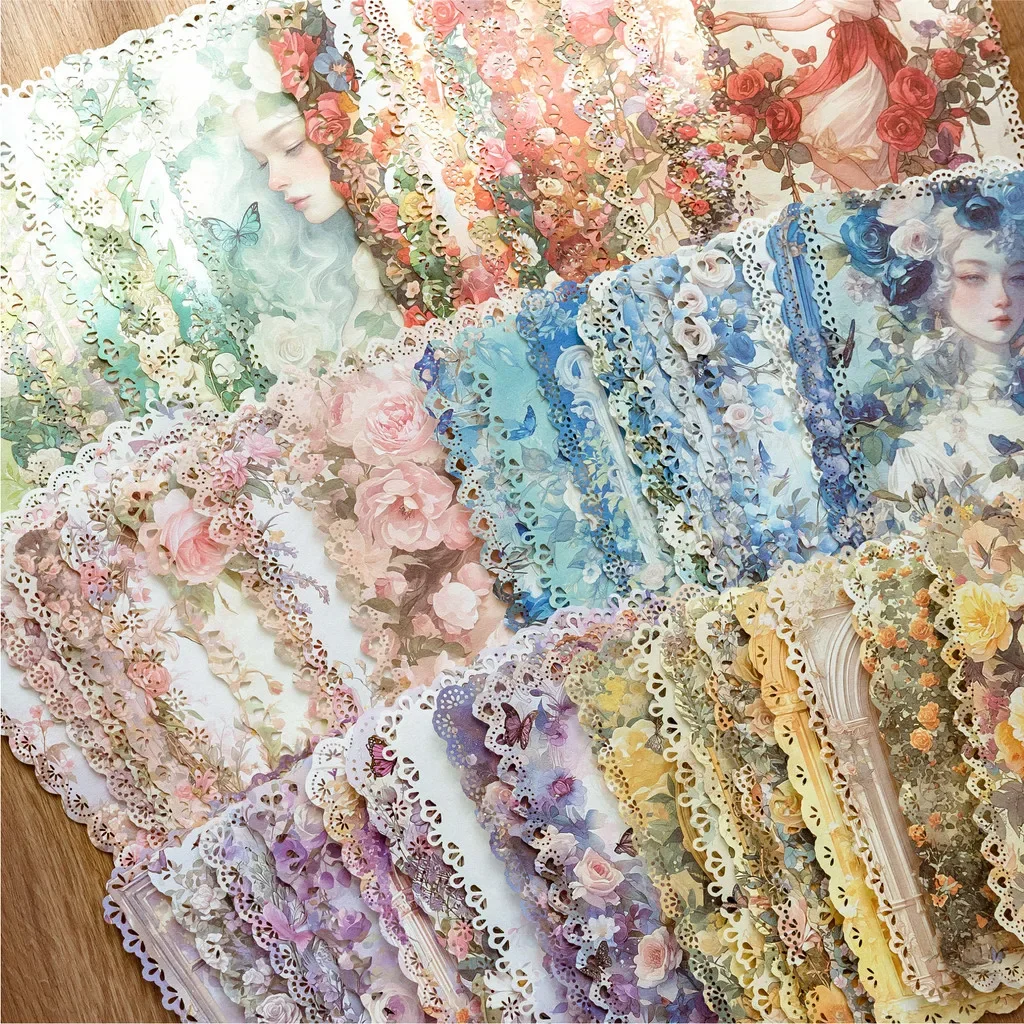 10pcs-Lace-Scrapbook-Paper-Materials-Paper-DIY-Scrapbooking-Collage ...